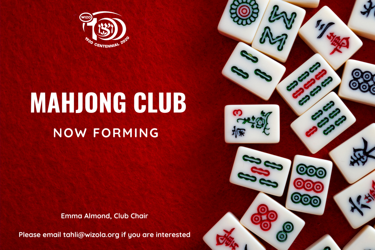 Mahjong Club - WIZO California - Women’s International Zionist Organization